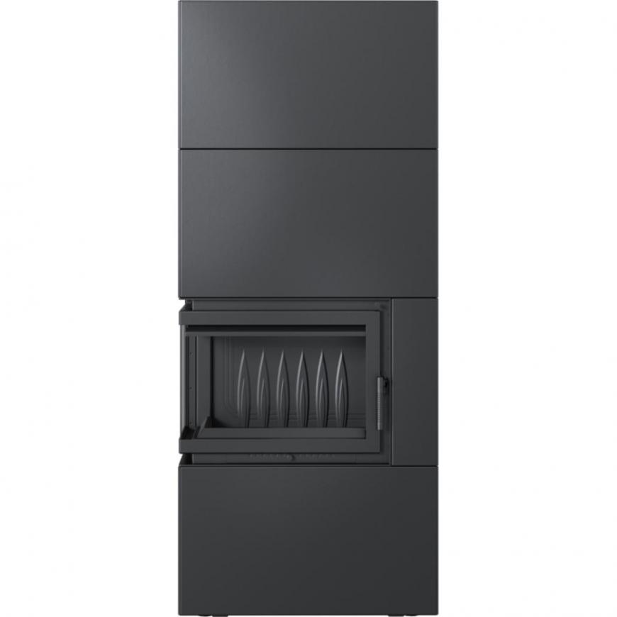 SIMPLE BOX stanga negru - semineu complet