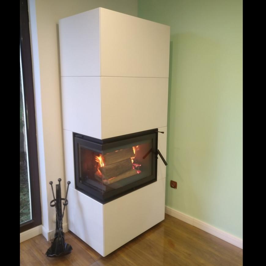 SIMPLE BOX stanga alb - semineu complet